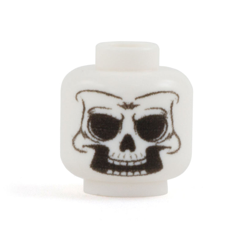 Skeleton Head (White) - Custom Printed Minifigure Head – Minifigs.me