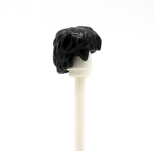 Black Short Thick Messy Hair - LEGO Minifigure Hair – Minifigs.me