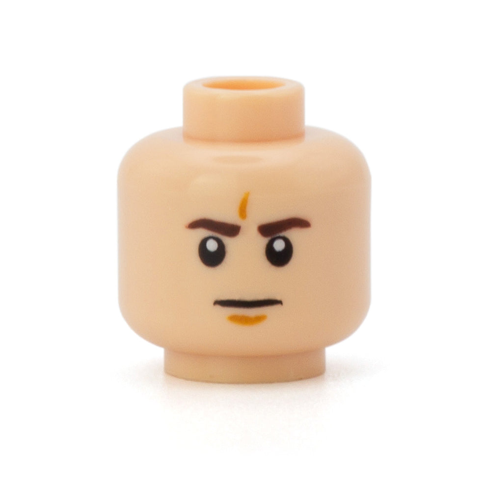 Stern Face with Forehead Dimple (Light Skin Tone) - LEGO Minifigure He ...