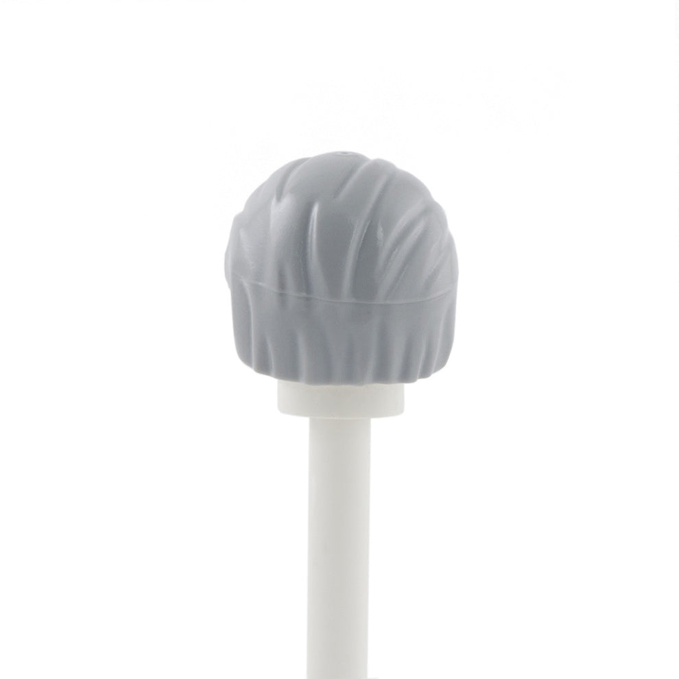 Light Grey Combed Back Hair - LEGO Minifigure Hair – Minifigs.me