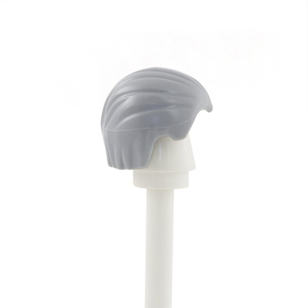 Light Grey Combed Back Hair - LEGO Minifigure Hair – Minifigs.me